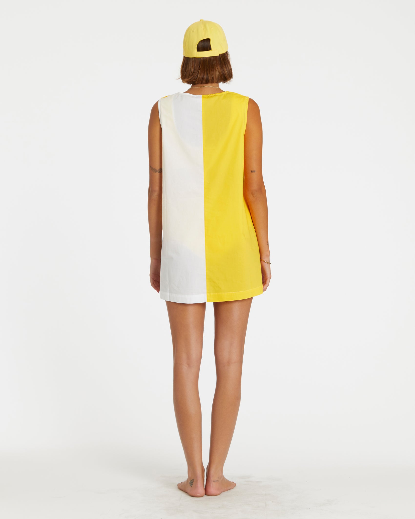Hammies Two-Tone Smock (Yellow/White)